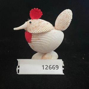G Gwen | Accents | Sea Shell Rooster Bird Art Sculpture Farmhouse Boho ...